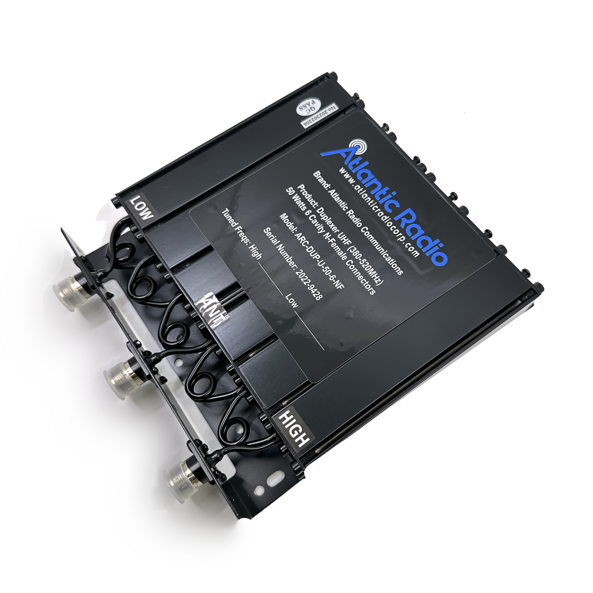 Atlantic Radio Duplexer - 50 Watt - 6 Cavity - UHF (380-520MHz)