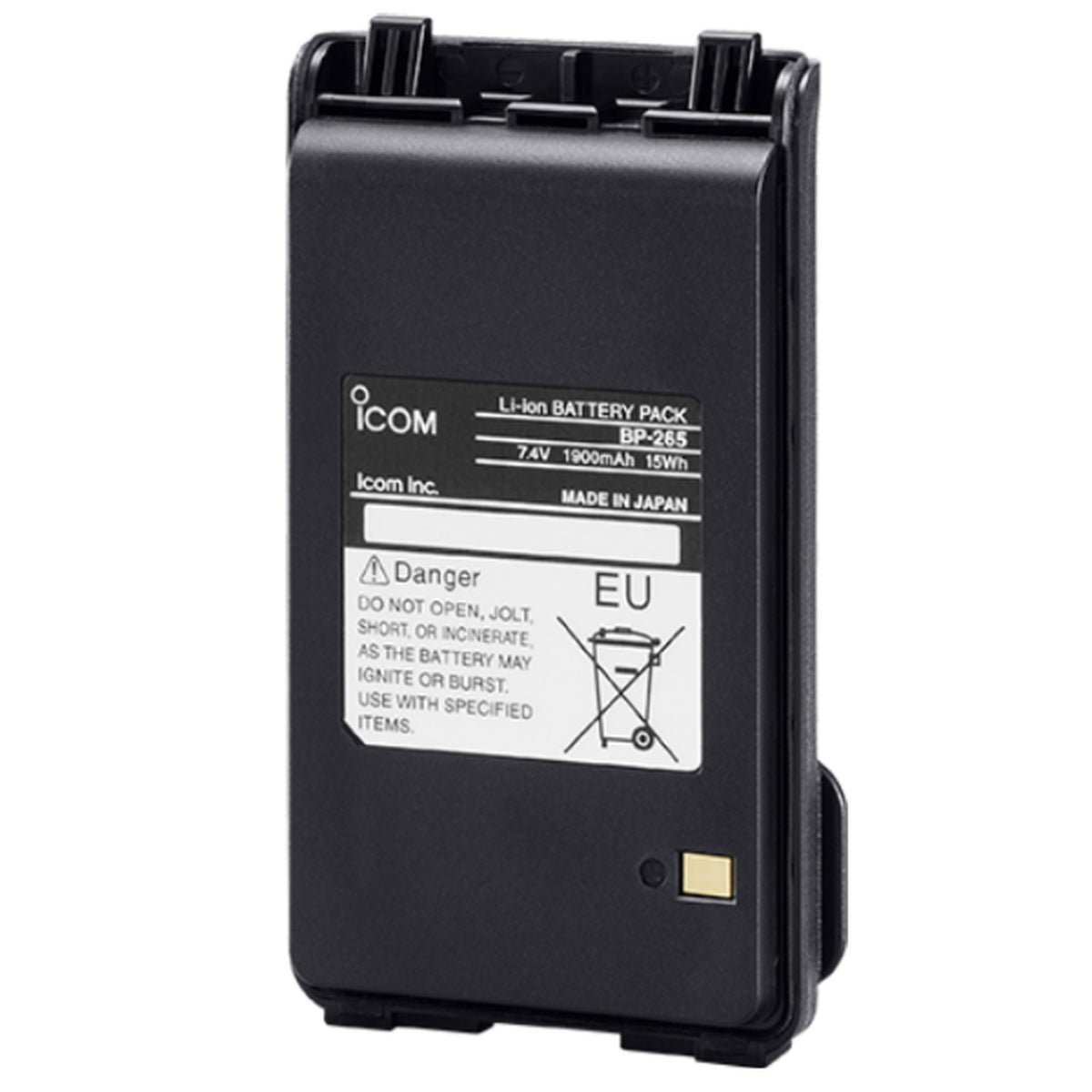 Icom BP265 Battery for Two Way Radios - Lithium Ion 1900mAh - BP-265