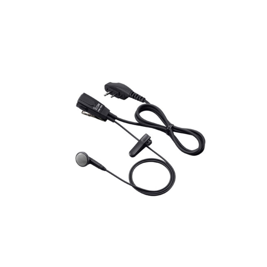 Icom HM166LS Earphone microphone with two pin right angle connector ...