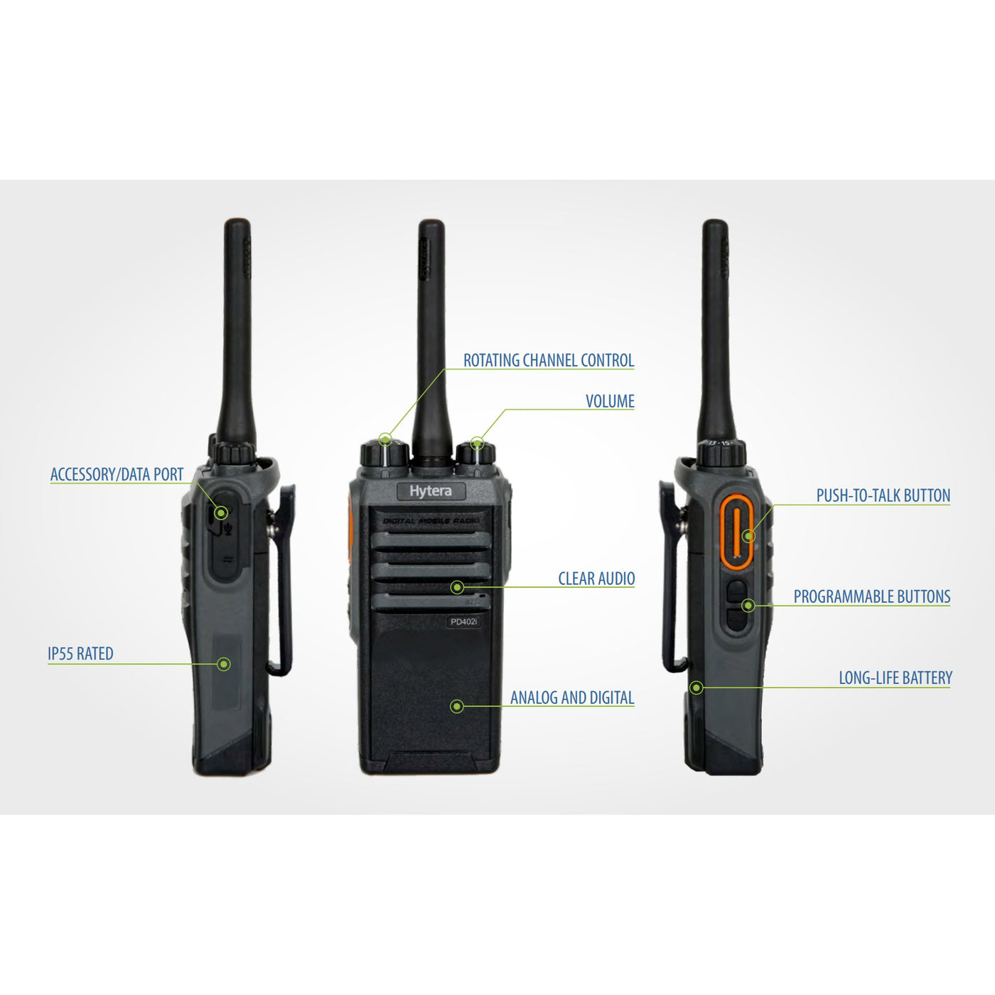 Hytera PD402i Portable Two-Way Radio | Digital & Durable – Atlantic ...